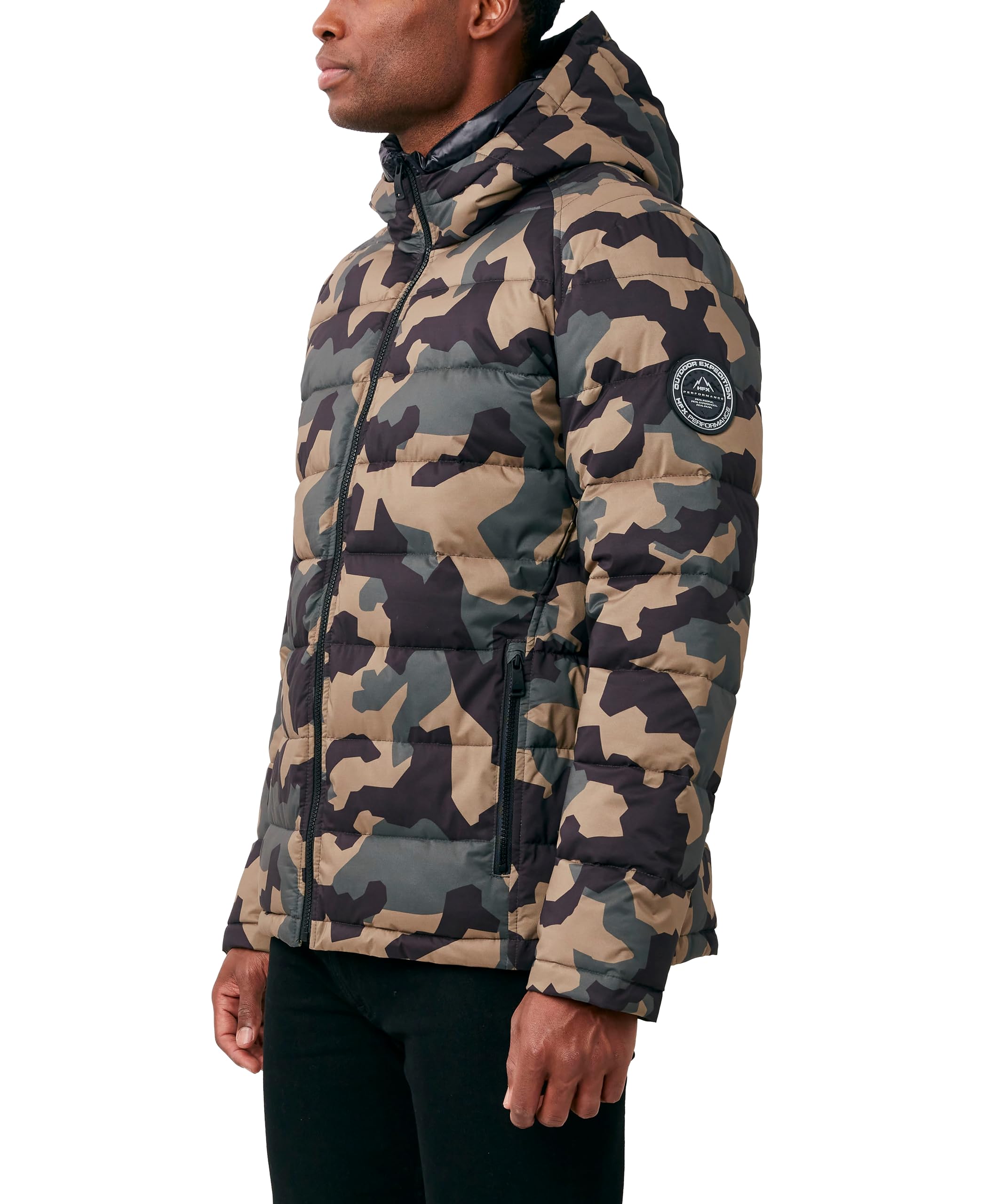 Mua HFX Men's Lightweight Puffer Jacket with Hood, Water and Wind ...