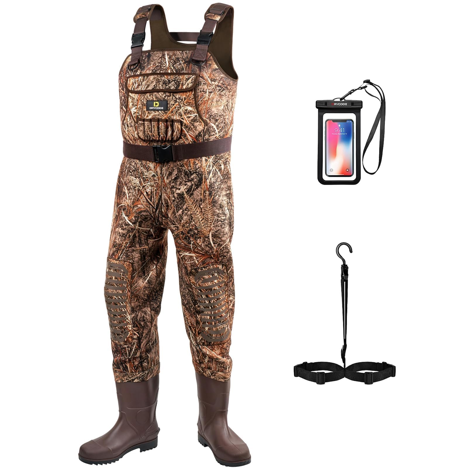 DRYCODE Waders for Men with Boots, Waterproof Neoprene Chest Waders for Women, Duck Hunting ...
