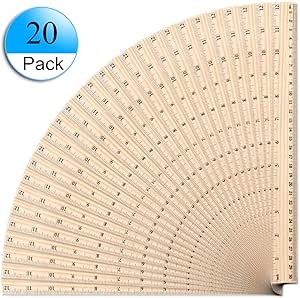 Amazon.com : 20 Pack Wooden Ruler Wood Rulers School Rulers Office ...