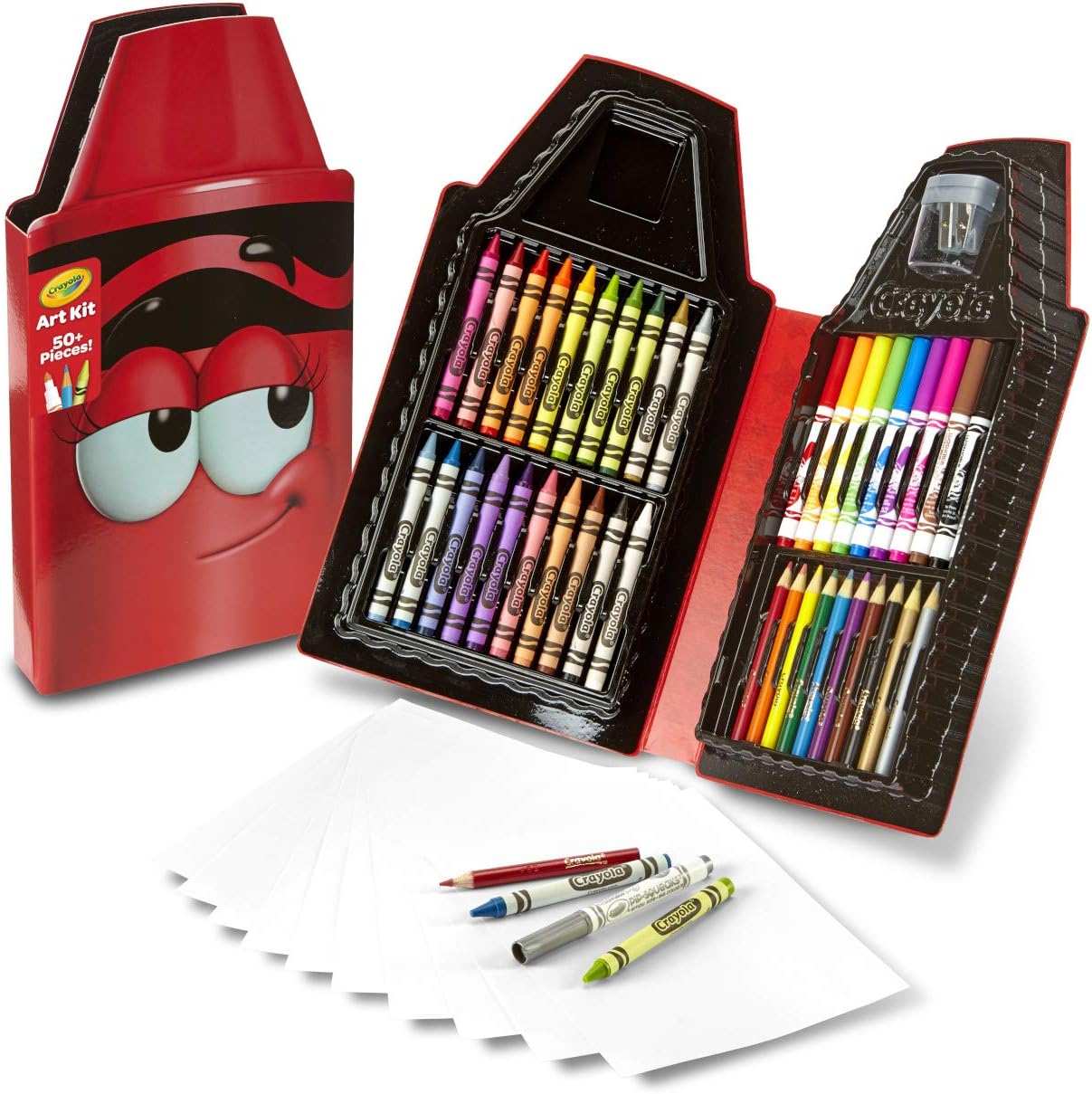 Crayola Tip Tool Kit, Scarlet, 40 Art Tools and Paper, Tip Character ...