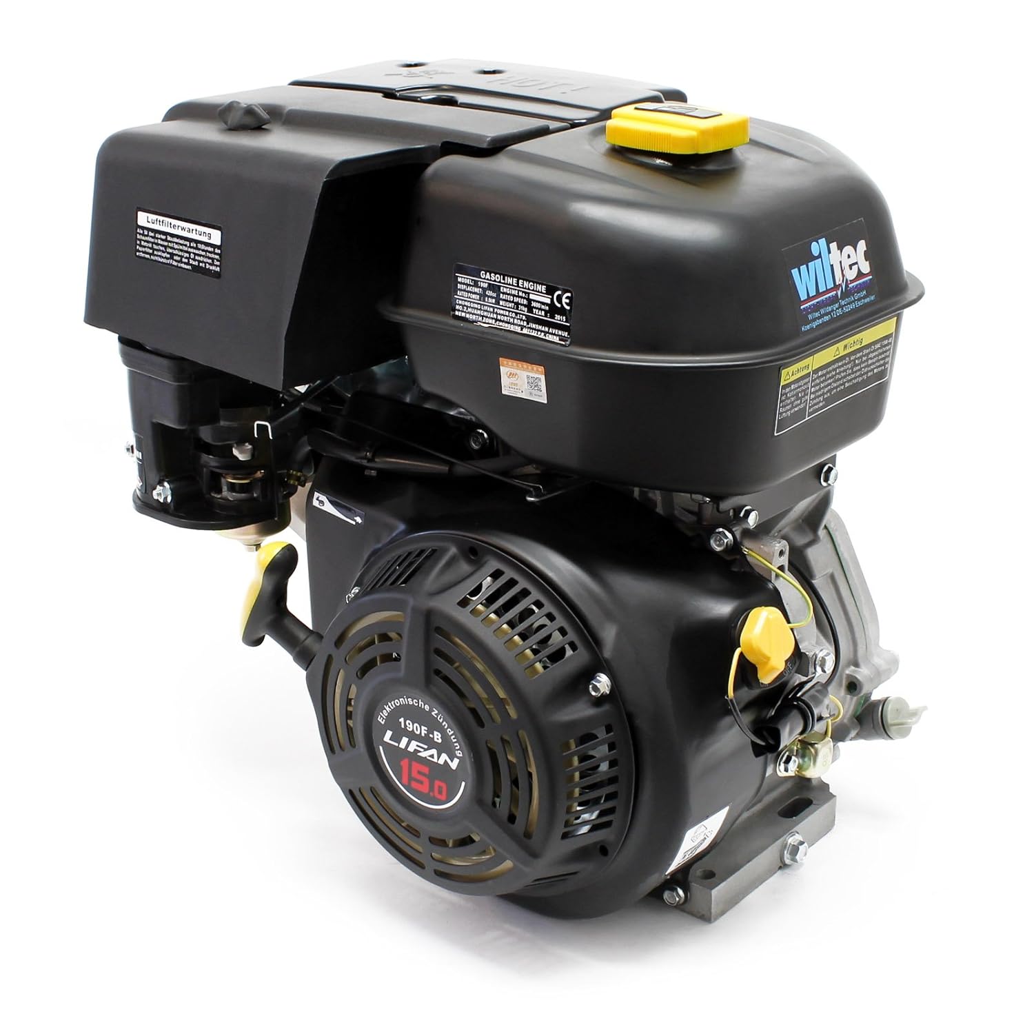 Motor de gasolina LIFAN 190 10.5kW (14.3PS) 4 tiempos Arranque manual ...