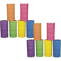 Amazon.com: Fun Express Plastic Tiki Cups Bulk Set of 12, Each holds 24 ...