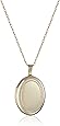 Amazon.com: 14k Yellow Gold-Filled Oval Locket with Diamond-Accent, 20 ...