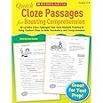 Amazon.com: Quick Cloze Passages for Boosting Comprehension 4-6: 40 ...