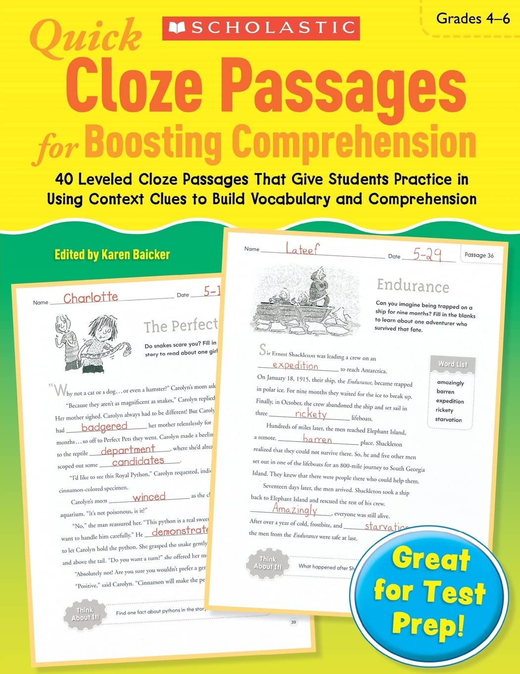 Mua Quick Cloze Passages for Boosting Comprehension 4-6: 40 Leveled ...