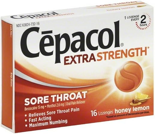 Amazon.com: Cepacol Maximum Strength Throat Drop Lozenges, Honey Lemon ...