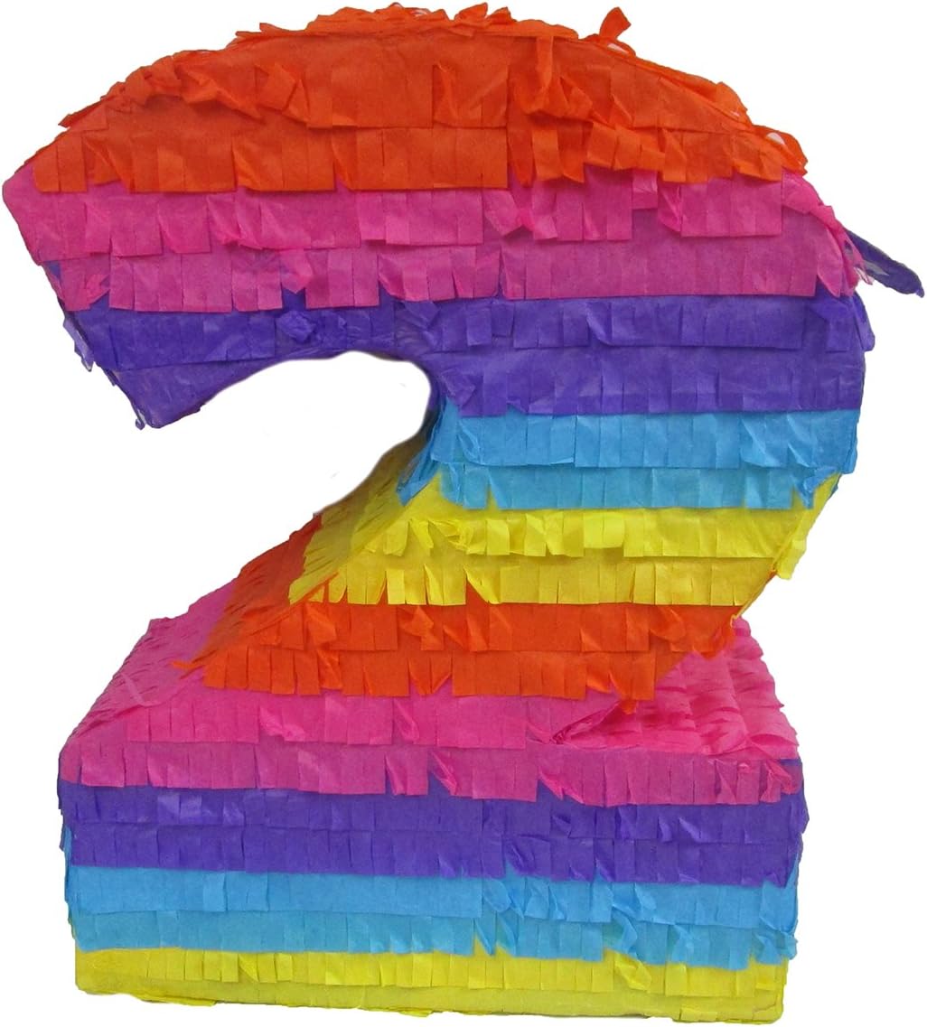 Pinatas Number 2, Party Game, 3D Centerpiece Decoration and Photo Prop ...