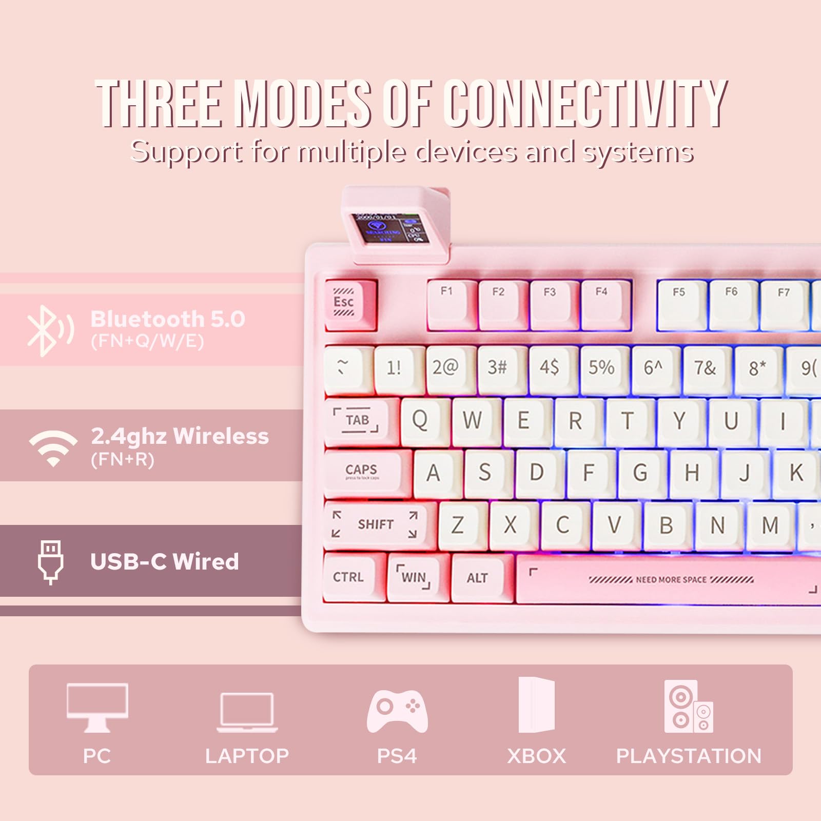 Mua EPOMAKER RT100 97 Keys Gasket BT5.0/2.4G/USB-C Mechanical Keyboard ...