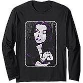 Amazon.com: The Addams Family Morticia Drinking Tea Vintage Portrait T ...