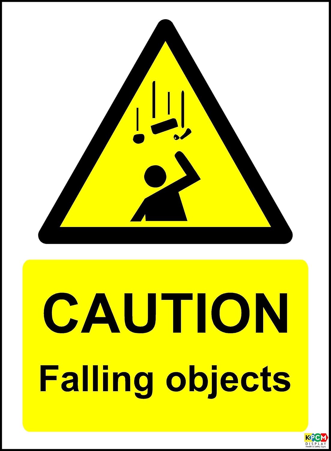 Caution falling debris sign - Self adhesive sticker 300mm x 200mm ...