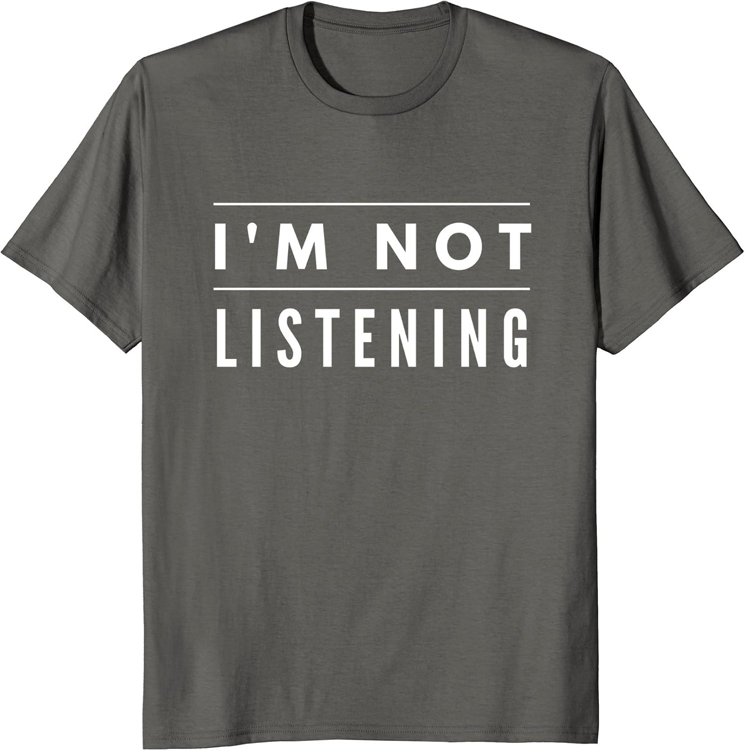 Amazon.com: I'm Not Listening cool sassy dad mom kids teens t-shirt ...