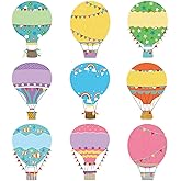 Amazon.com: 54 Pieces Colorful Hot Air Balloon Cutouts Hot Air Balloon ...