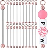 Amazon.com: Hicarer 20 Pcs Beadable Keychain Bars Blanks Bulk Key Chain ...