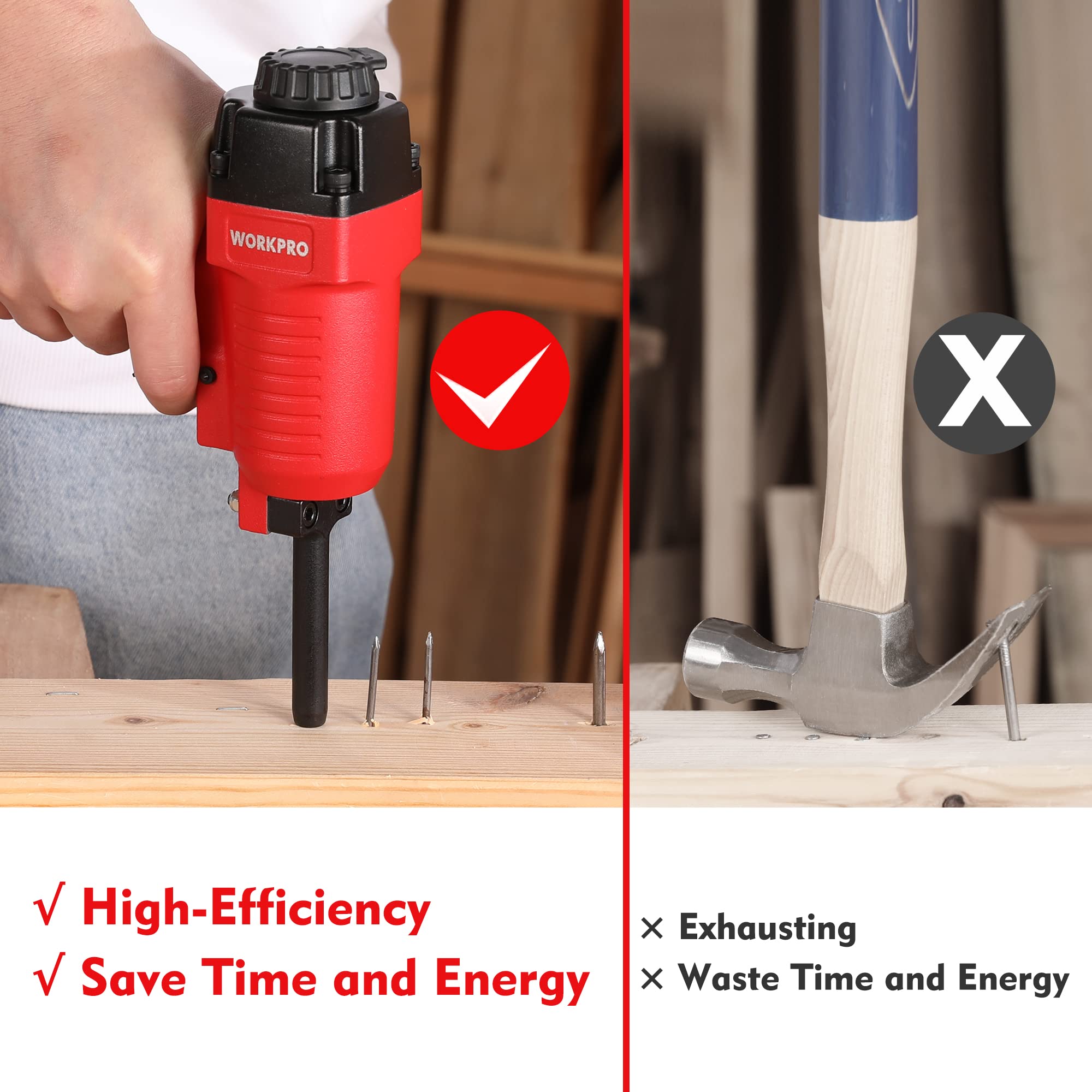 Mua WORKPRO Pneumatic Nail Remover, Professional Heavy Duty Punch ...