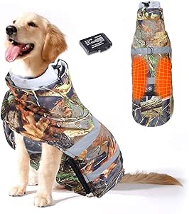 Amazon.com: Heated Dog Clothes Waterproof Winter Warm Dog Costume ...