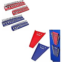Amazon.com: WORKPRO 4PC Magnetic Socket Organizer Set and 2PC Magnetic ...