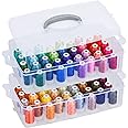 Amazon.com: Simthread 80 Colors Embroidery Thread 500M (550Y) with ...