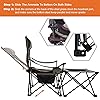 XGEAR 2 in 1 Camping Chair with Footrest Recliner Folding Chaise Lounge ...