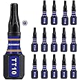 Geinxurn 15Pieces Security T10 Impact Magnetic Screwdriver Bit Set, 1 ...