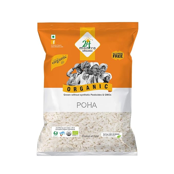 24 Mantra Organic Poha (Flattened Rice/Atukulu), 500g: Amazon.in ...