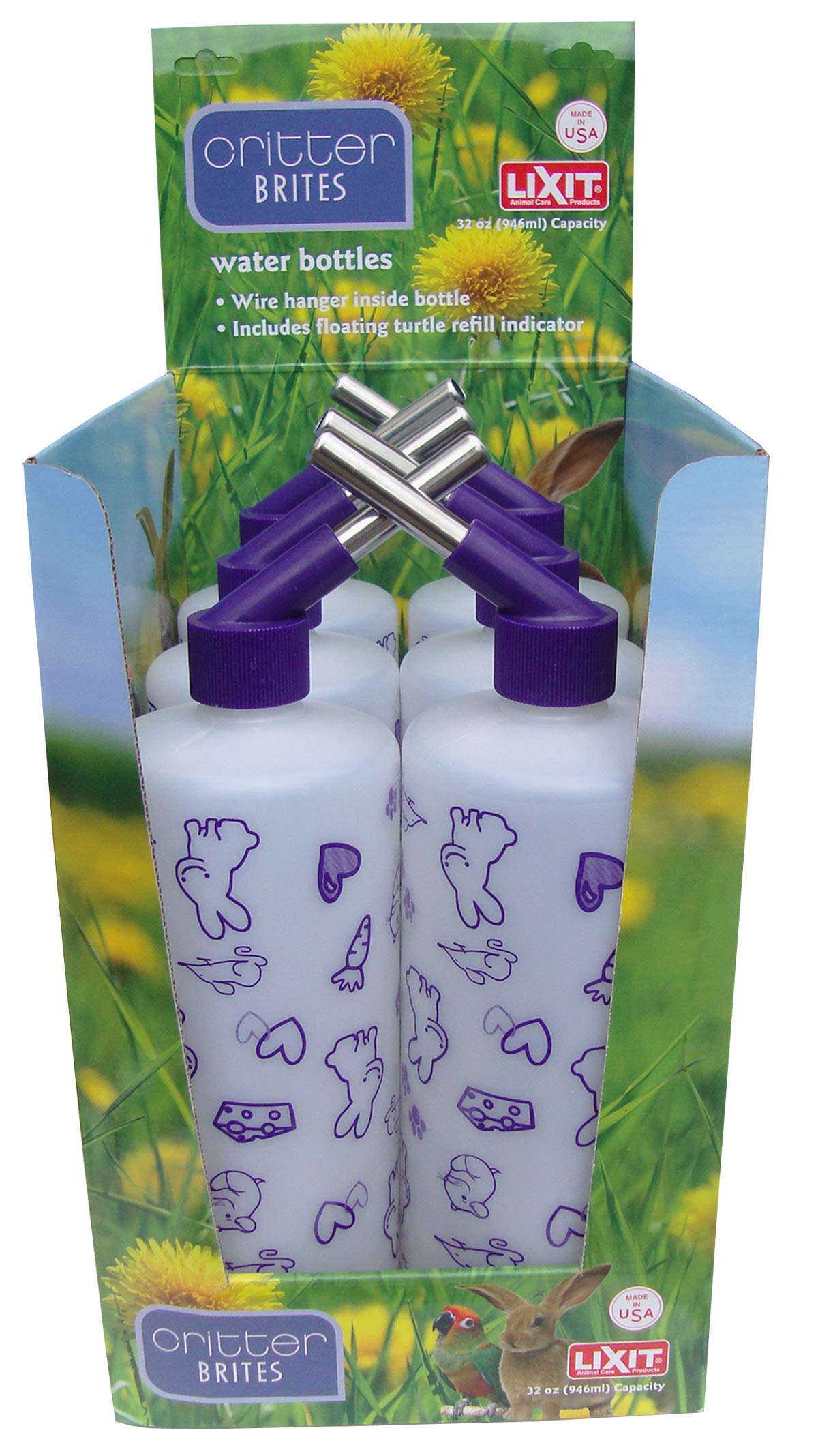 Lixit Bulk Water Bottles with Display Case for Rabbits, Ferrets ...
