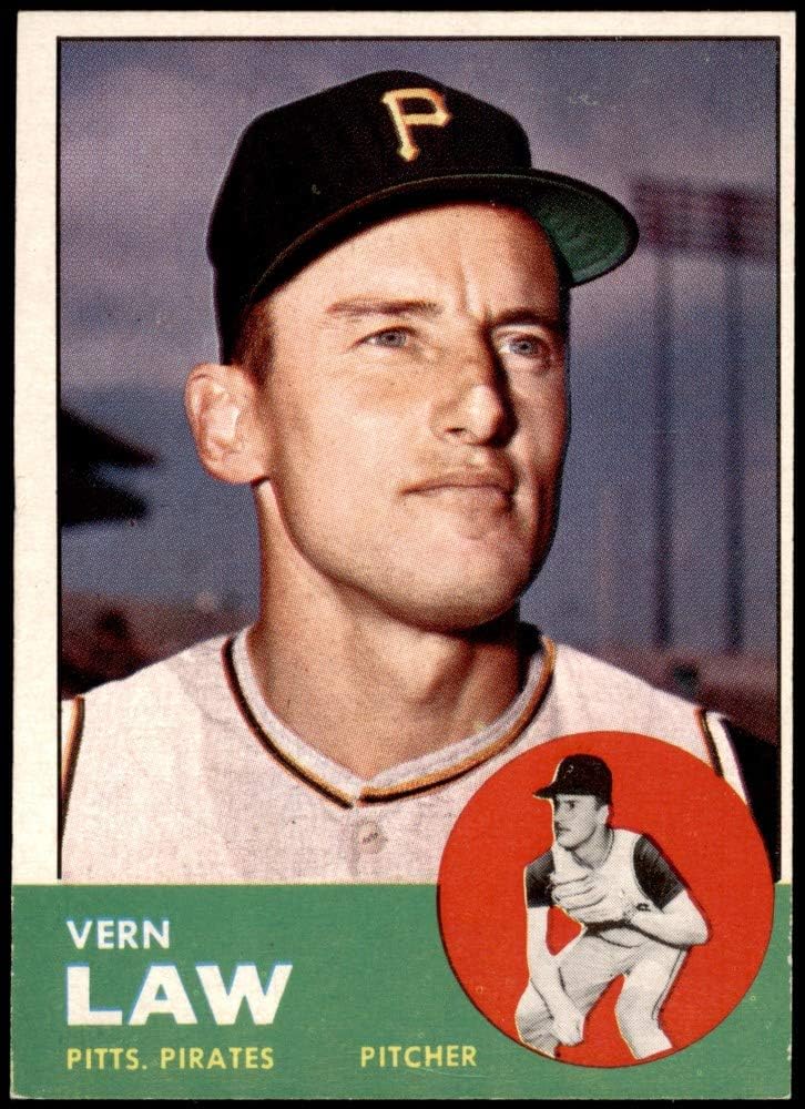 Amazon.com: 1963 Topps # 184 Vern Law Pittsburgh Pirates (Baseball Card ...