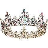 Amazon.com : Mcrown Baroque Queen Crown for Womens, Rhinestone Wedding ...