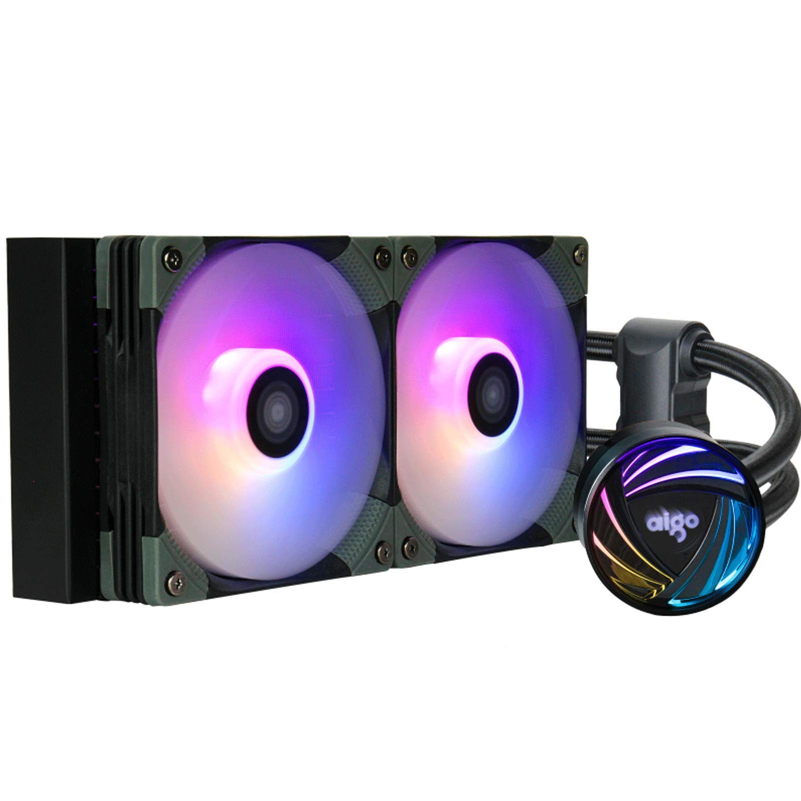 Mua aigo AT240 240mm Black CPU Liquid Cooler AIO RGB Water Cooling ...