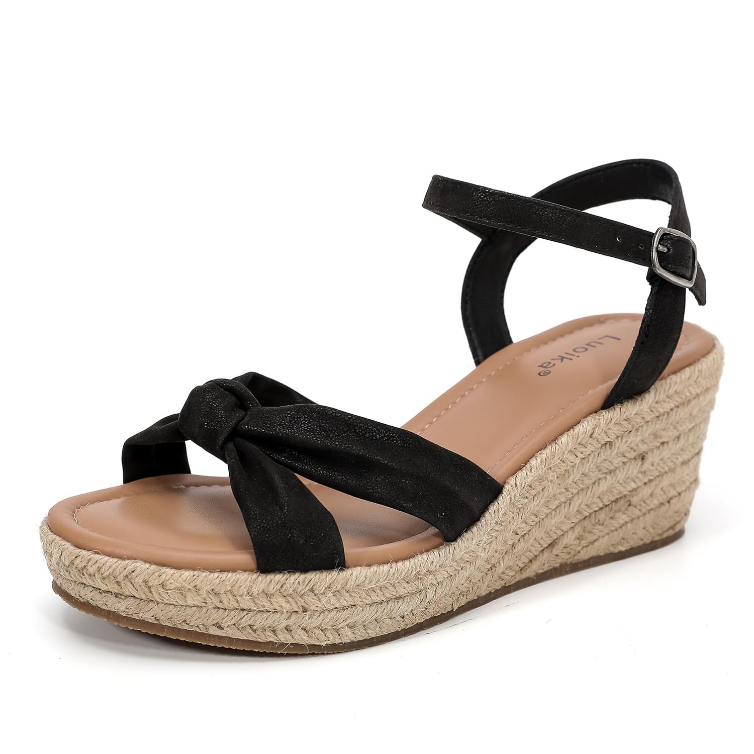 Luoika Women's Wide Width Wedge Sandals, Ankle Strap Open Toe Platform ...