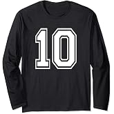 Amazon.com: Number 10 Birthday Gift Sports Player Team Numbered Jersey ...