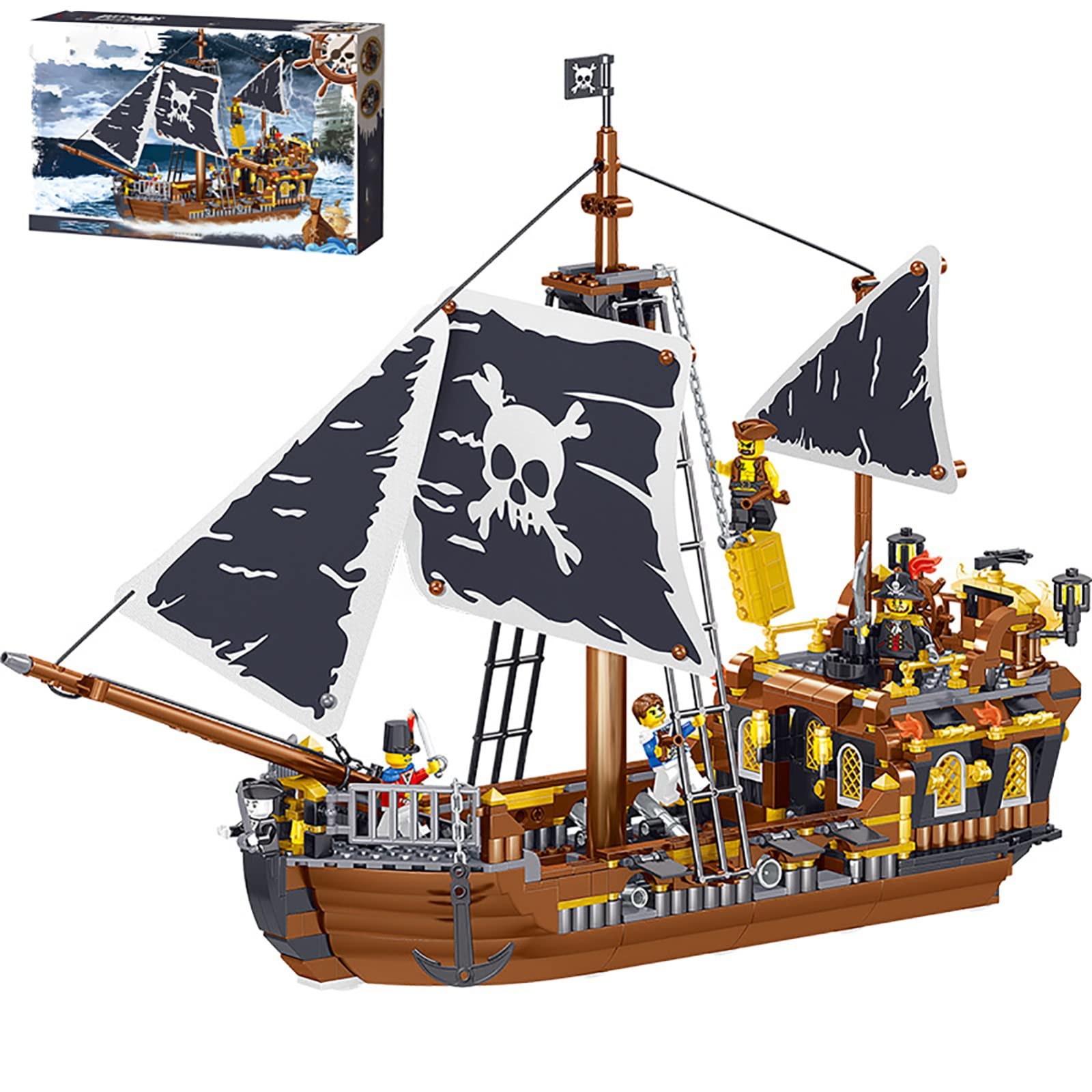 Mua Technology Pirate Ship Sailing Ship Model Kit, Large Pirate Ship ...