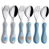 Amazon.com: ANNOVA Kids Silverware 6 Pieces Set Children's Flatware ...