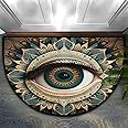 Amazon.com: Evil Eye Half Round Doormat - Boho Eye Semi Circle Area Rug ...