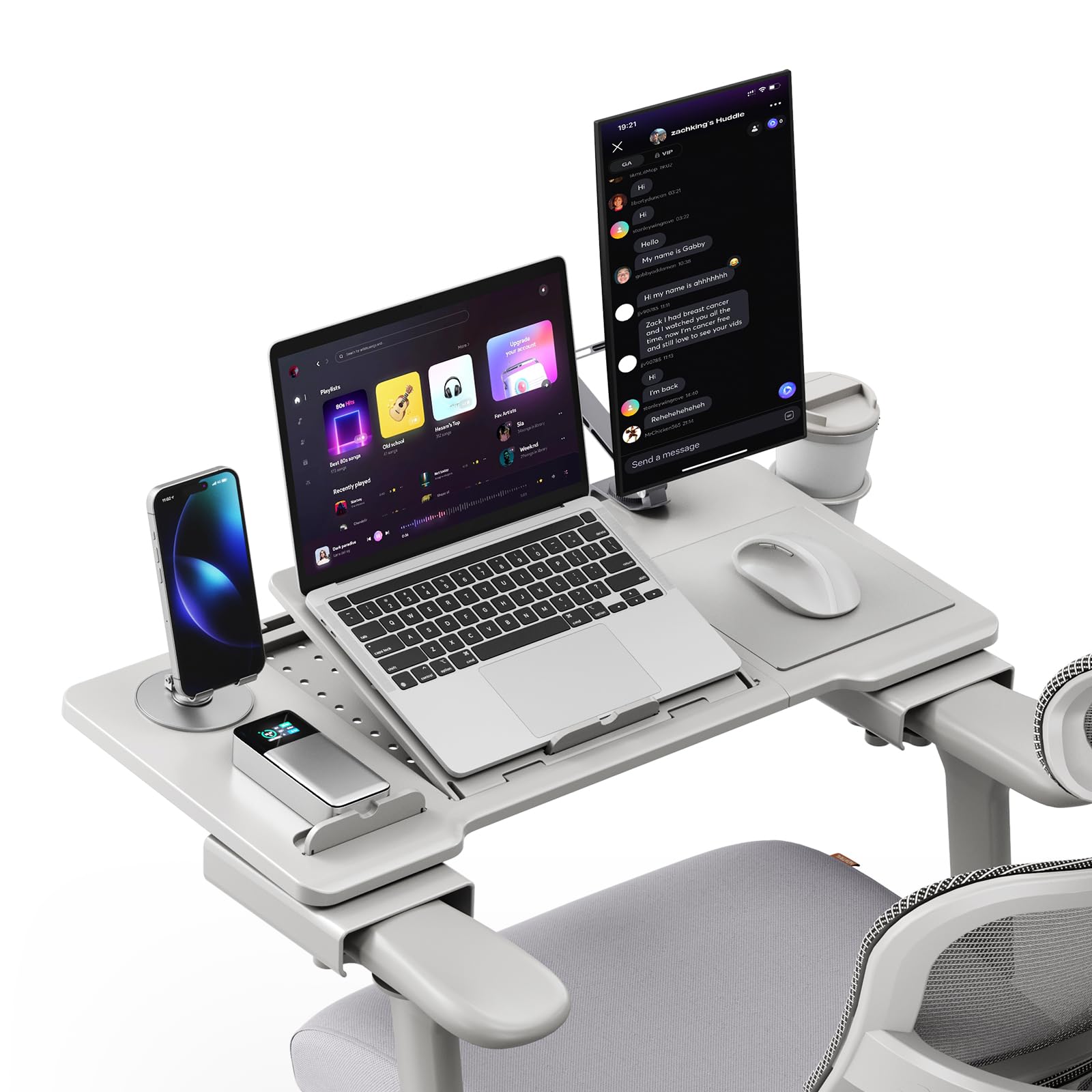 Newtral Home Office Laptop Desk for Office Chair, Adjustable Portable ...