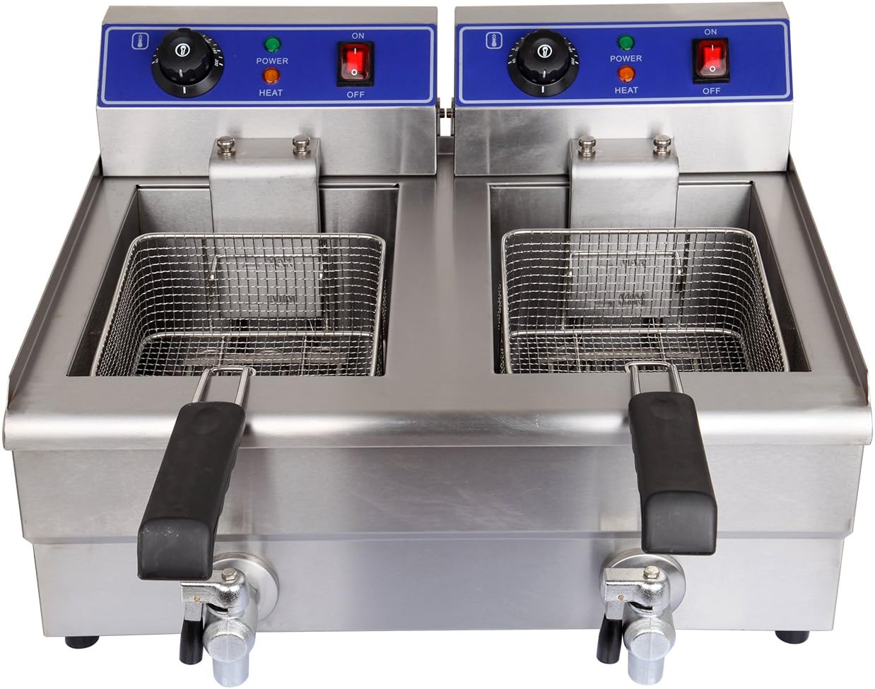 xuanyue comercial freidora cesta, de tanque doble 20l 3600 W eléctrico ...