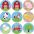 Amazon.com: Barnyard Farm Animals Birthday Party Favor Labels - 180 ...