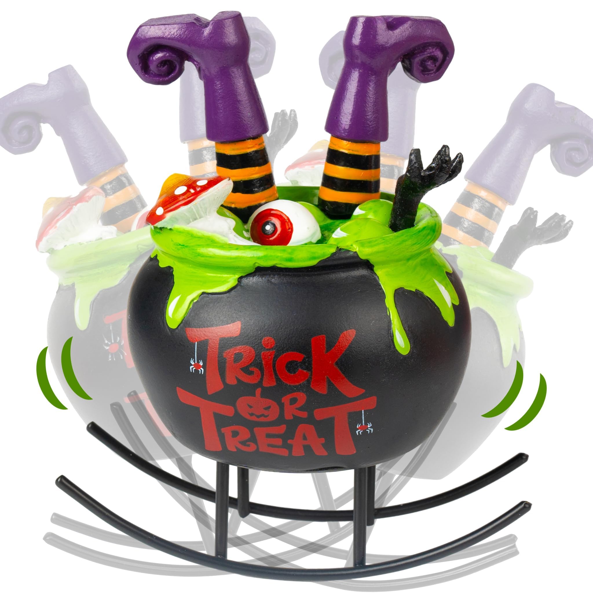 NEROSUN Halloween Witch Legs in Rocking Cauldron, Witch Swallowed by ...