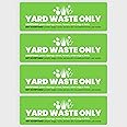Amazon.com: Yard Waste Sticker - Yard Waste Bin Sign - with Helpful ...