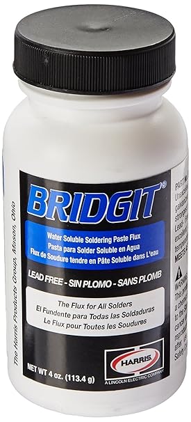 Harris BRPF4WS Bridgit Paste Soldering Flux, Water Soluble, 4 oz. by ...