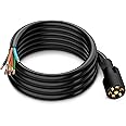 Amazon.com: MICTUNING Heavy Duty 7 Way Plug Inline Trailer Cord with Double Prongs Connector 8 ...