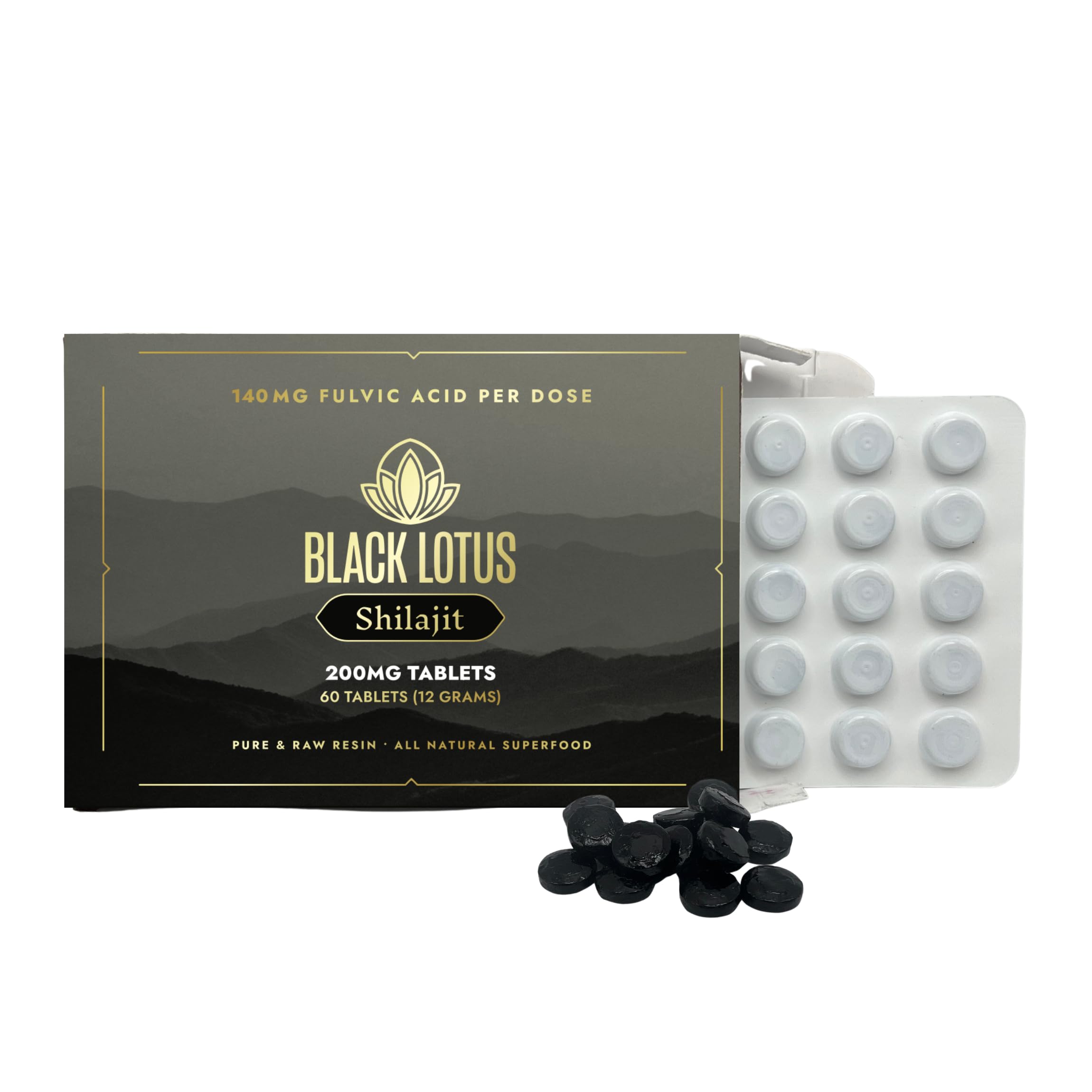 Mua Black Lotus Pure Shilajit Tablets, Supplement for Energy, Immune ...