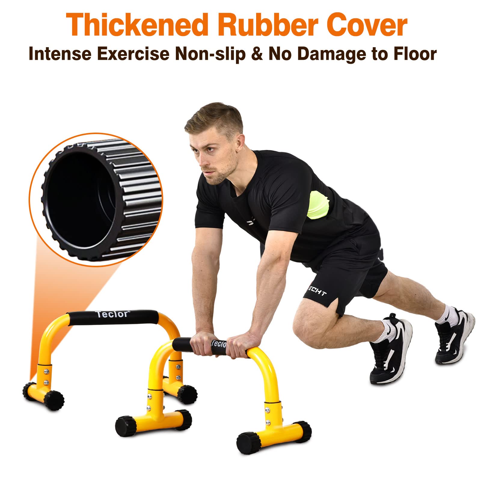 Mua Teclor Push Up Bar, Parallettes Bars For L-sit & Dip, Heavy-Duty No ...