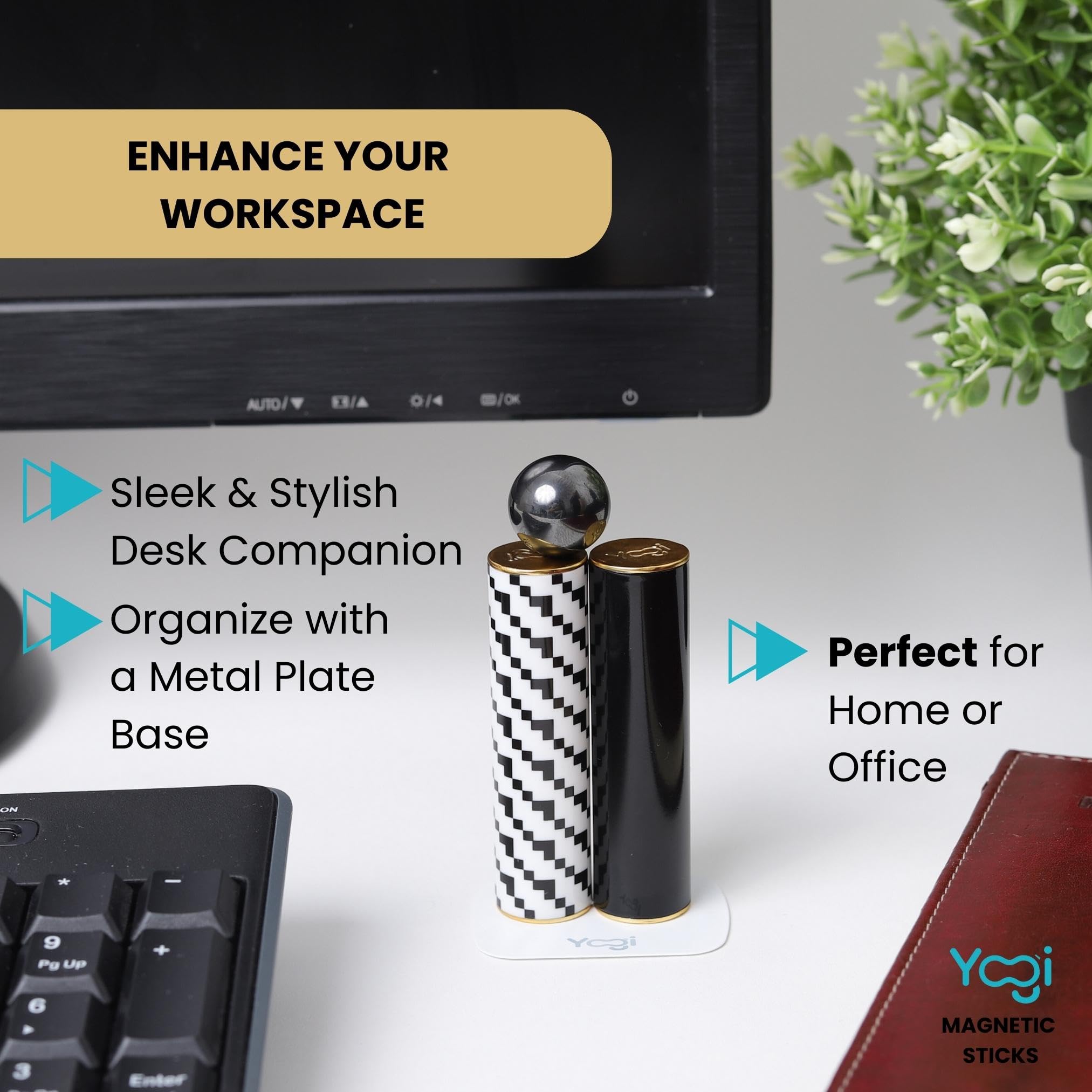 Mua Yogi Magnetic Sticks - Premium Fidget Toys for Adults - Extremely Fun & Engaging, Uniquely ...