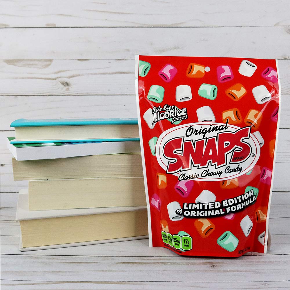 Mua Snaps Original Classic Chewy Candy, Black Licorice Bites, 12oz Bag ...