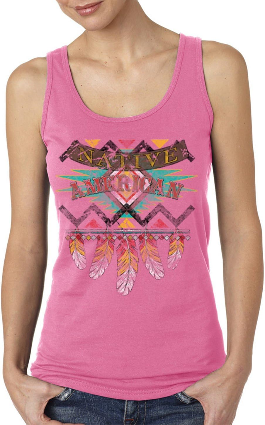 Amazon.com: Native American Feathers Women's Tank Top Cool Fashion ...
