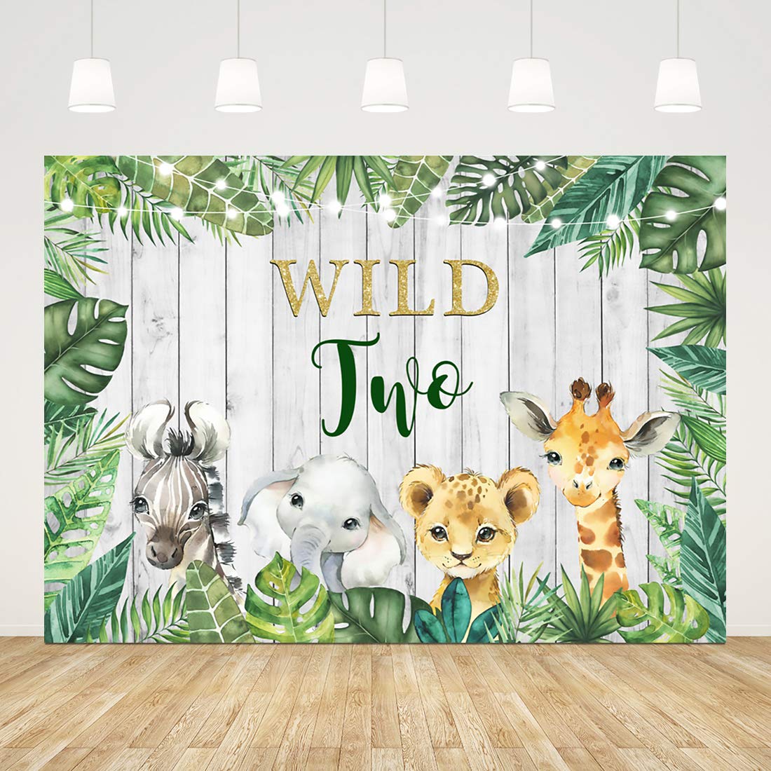 Buy Wild Two Birthday Backdrop Kids 2nd Birthday Jungle Safari Animals ...