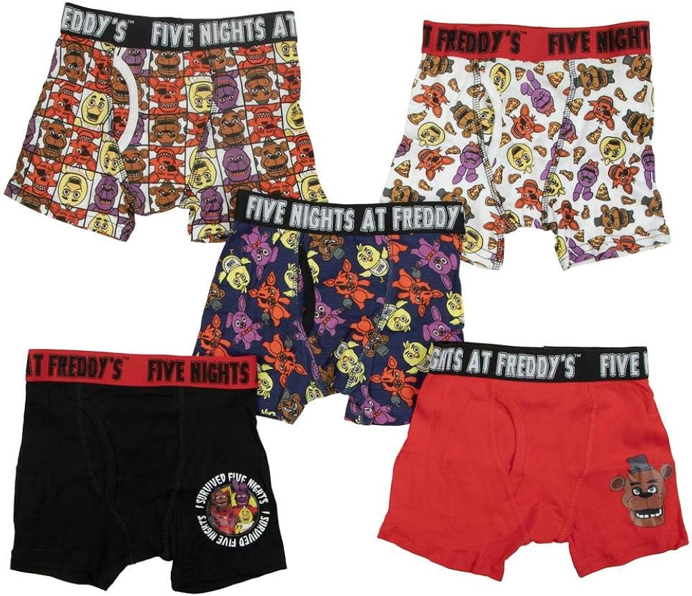 Amazon.com: Five Nights at Freddy's Boxer Briefs Underwear Set - 5 Pack ...