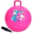 Amazon.com: ZOOJOY Hopper Ball, Pink Bouncy Balls for Kids, 18 Inch Sit ...