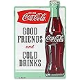 Amazon.com: Coca-Cola Good Friends Cold Drinks Metal Sign - Vintage ...