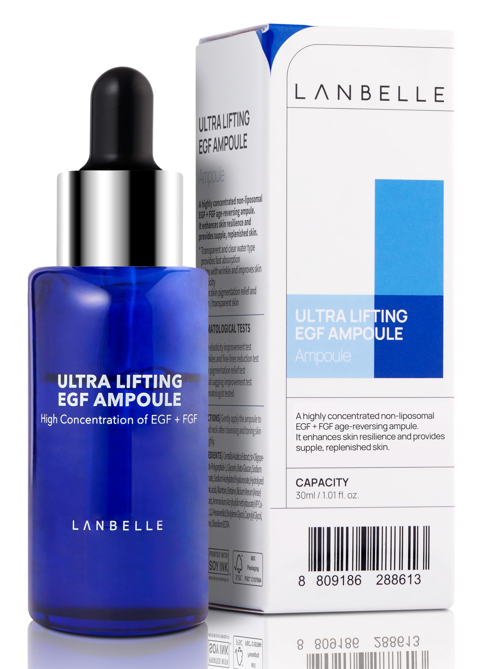 Mua LANBELLE Ultra Lifting EGF FGF Serum 10 ppm Face Korean Serum Mature Skin Improves Skin ...